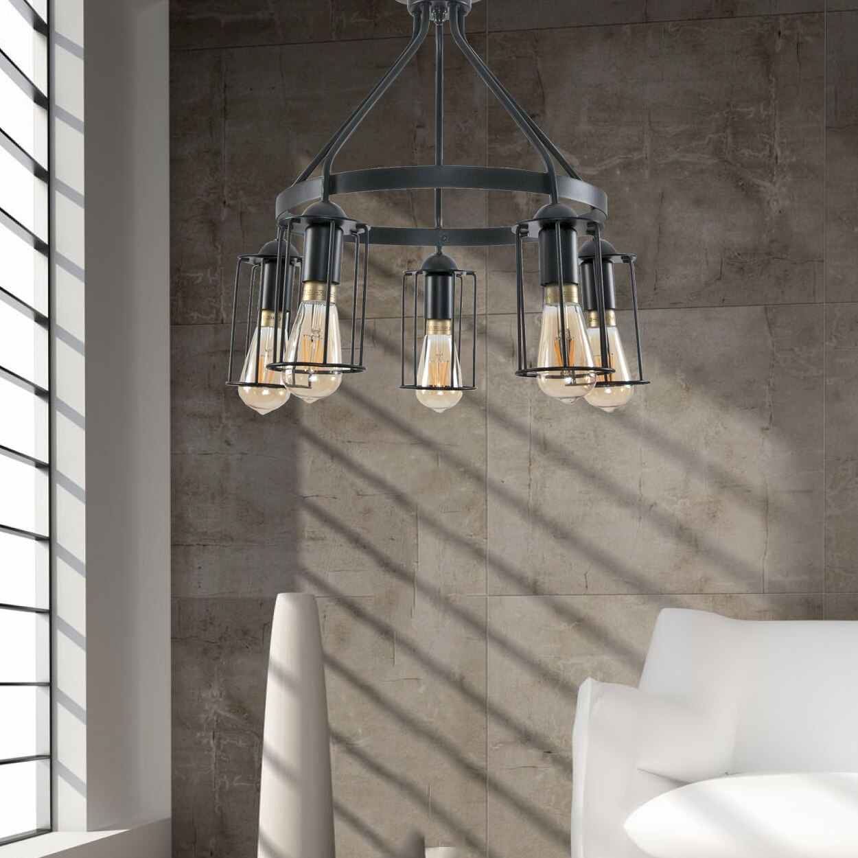 Plafoniera Havel, Edylit, Metal, 55 x 49 cm, Negru - eMAG.ro