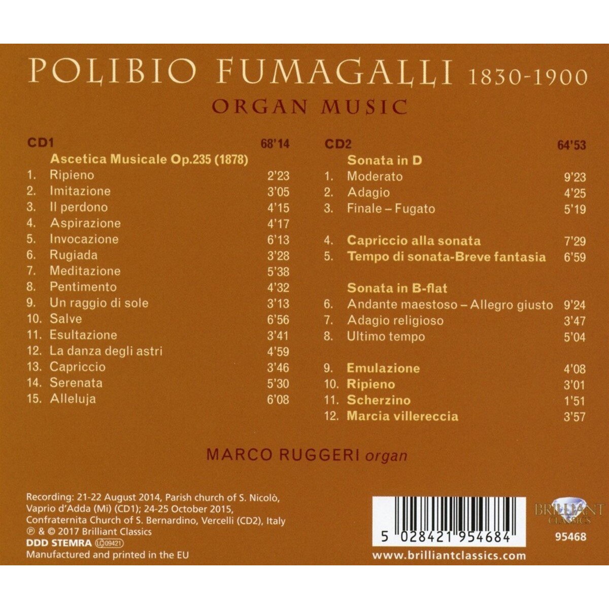 Fumagalli - Organ Music / Marco Ruggeri 2CD - eMAG.hu