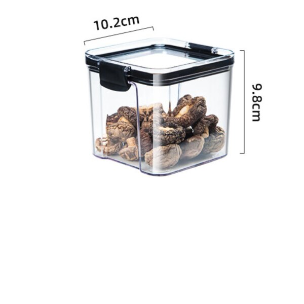 Recipient transparent din plastic, 700ML, patrat, ermetic, pentru ...