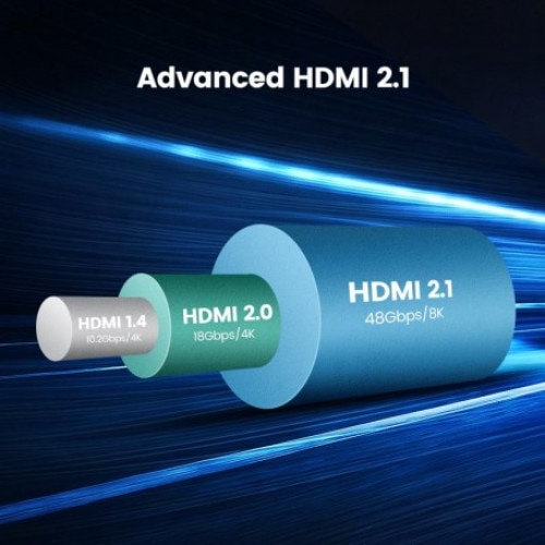 Cablu Hdmi HDTV 8K 2,1V / 5M, Verde/Negru - eMAG.ro