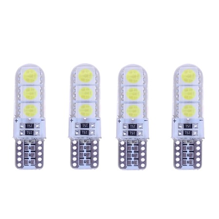 Set 4 Becuri LED T10 w5w pentru Pozitii, Plafoniera Lumina Alba cu ...