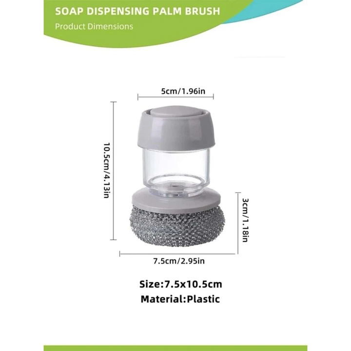 Perie de Sarma cu Recipient pentru Detergent si 2 Rezerve, Utilizare ...