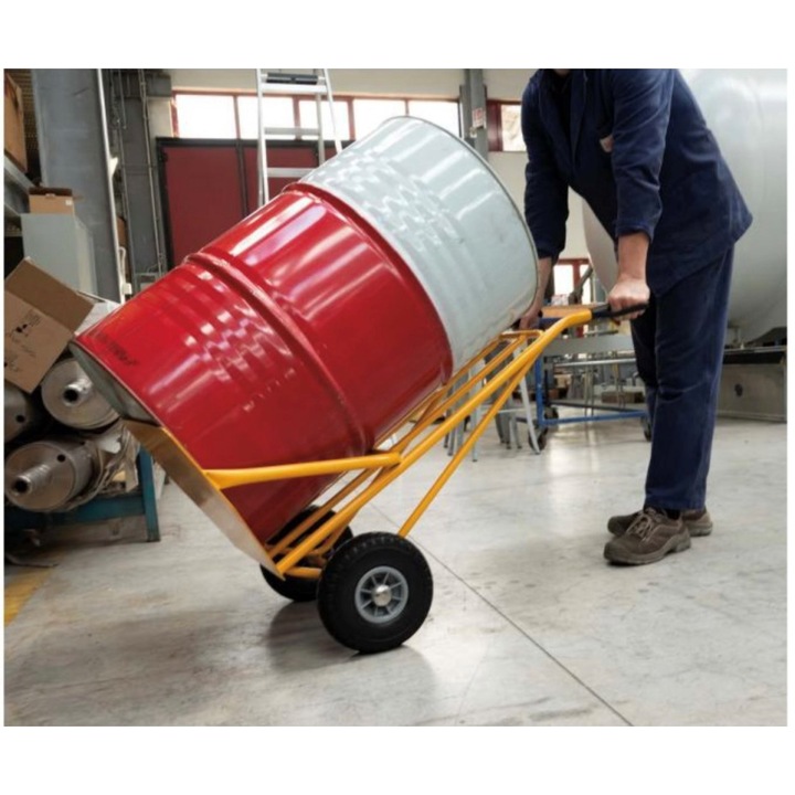 Carucior cu coarne profesional REMCO TRHI080, 250 kg pentru butoaie ...