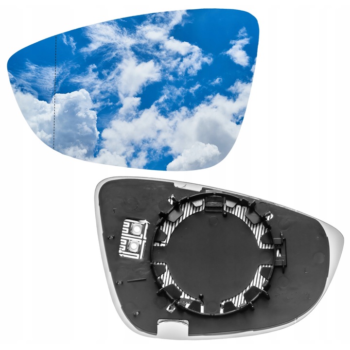 Sticla oglinda Stanga Am Volkswagen Passat, Jetta, CC, Argintiu - eMAG.ro