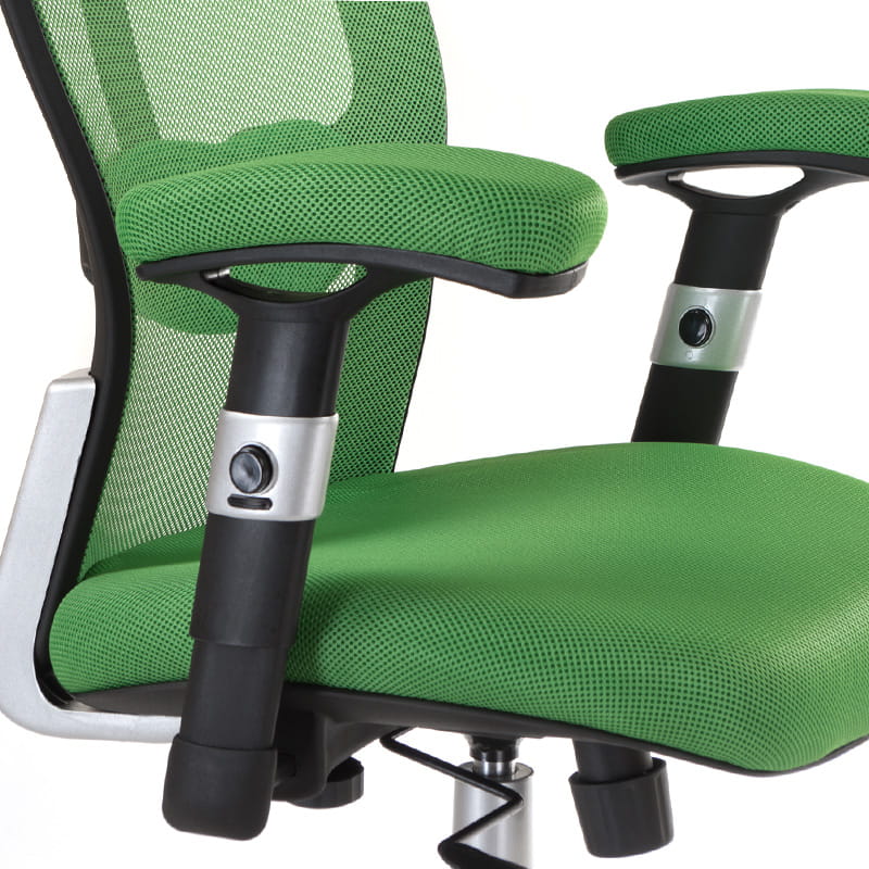 Scaun ergonomic de birou, BS, INOX/Plasa, 87x52 cm, 20 kg, Verde - eMAG.ro
