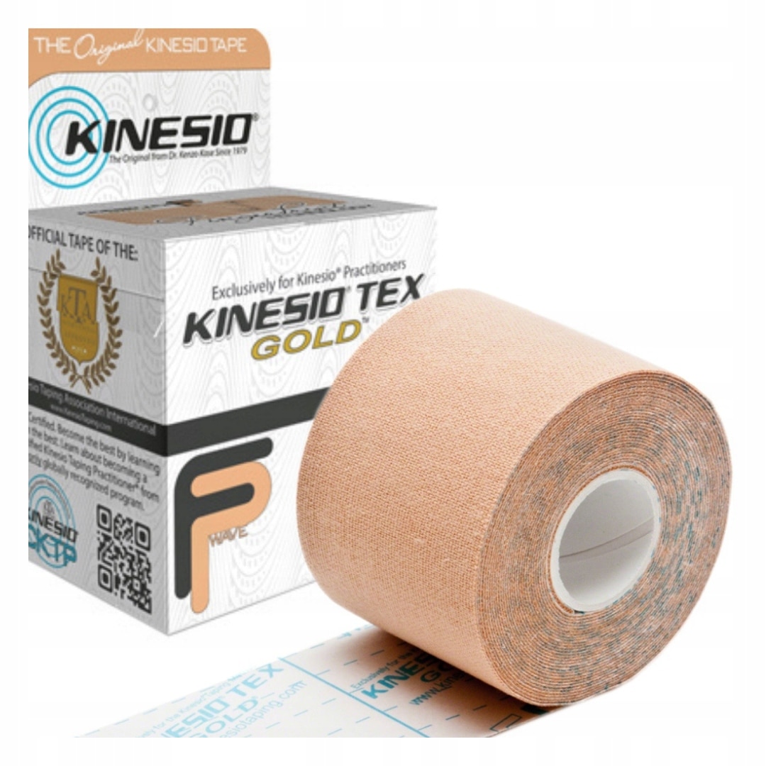 Banda kinesiologica 5 cm x 5 m, Kinesio Tex Gold FP, Bej - eMAG.ro