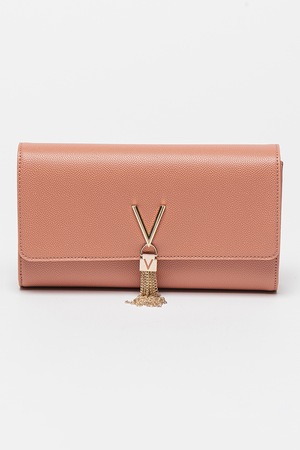 Valentino Bags, Geanta-plic de piele ecologica Divina, Roz prafuit ...