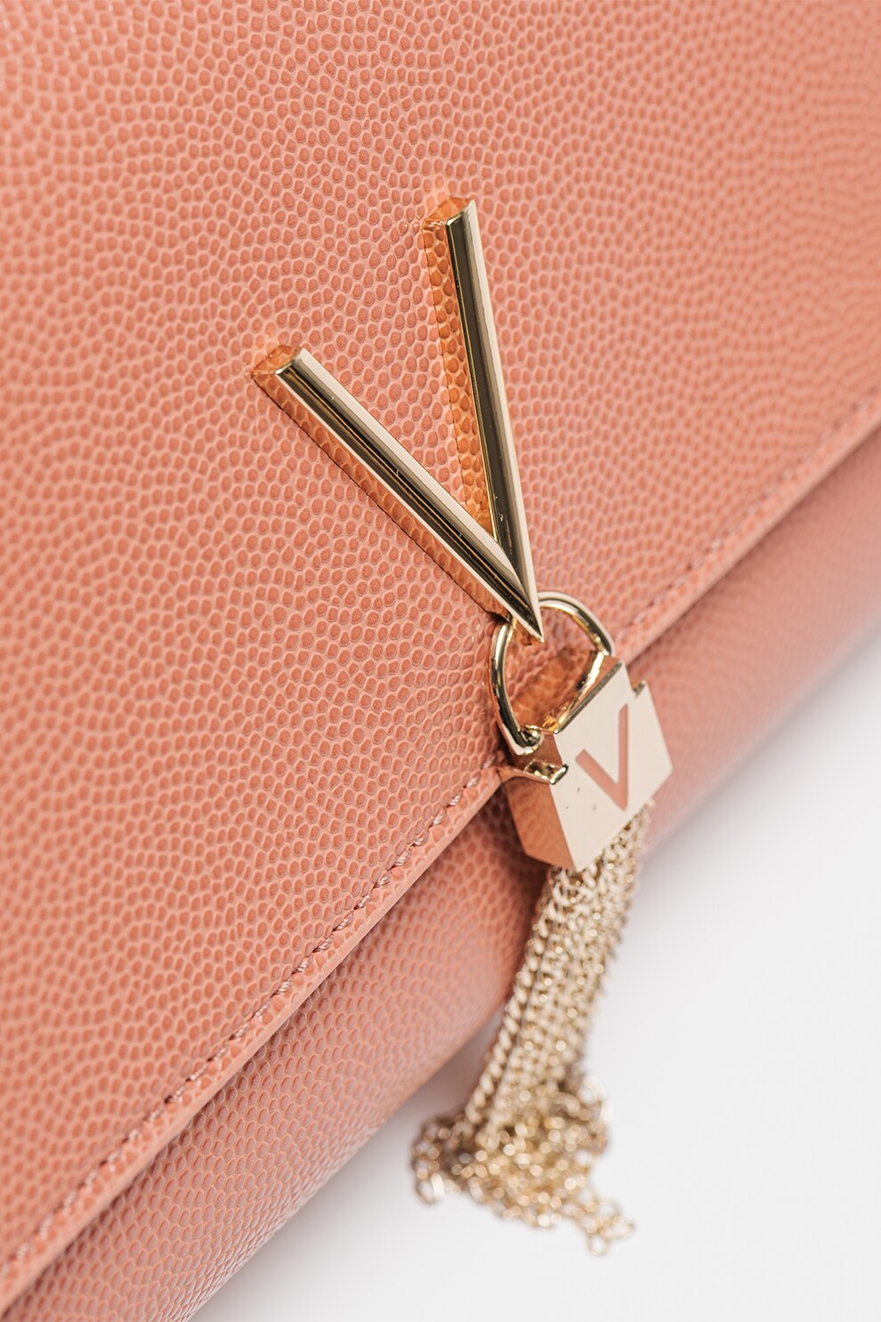 Valentino Bags, Geanta-plic de piele ecologica Divina, Roz prafuit ...