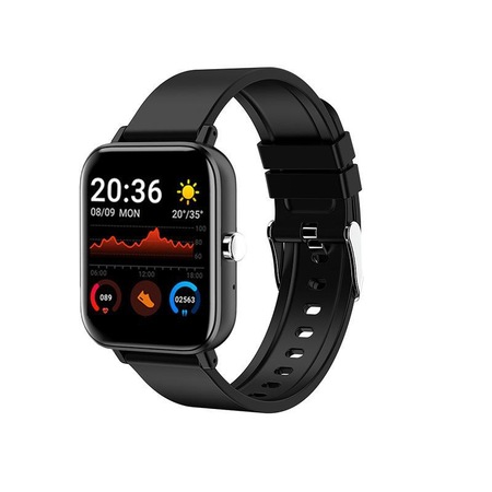 Ceas Smartwatch Toimark, curea silicon neagra, ecran 1.69 inch ...