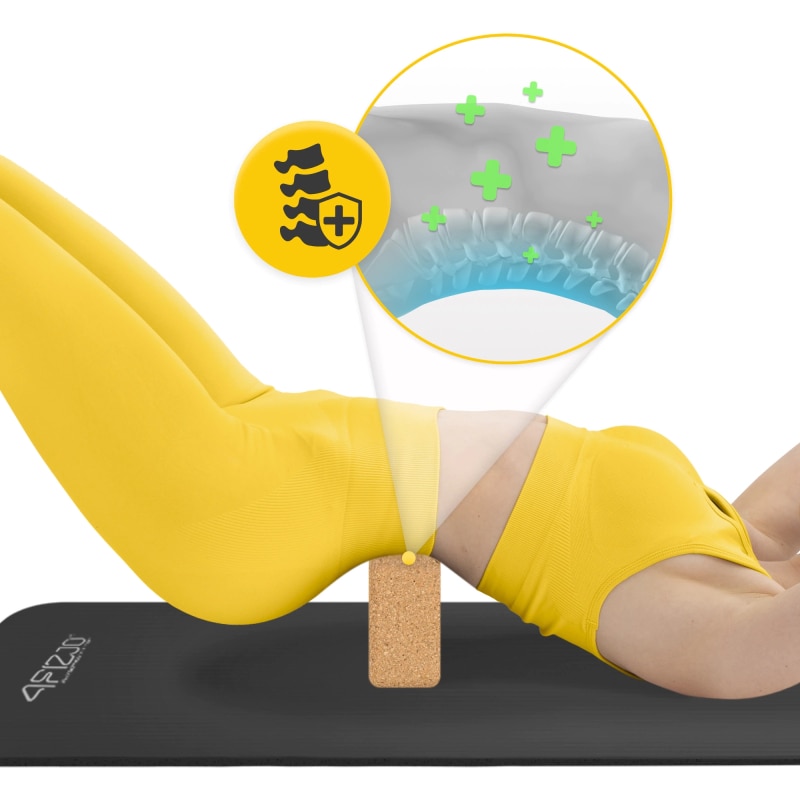 Caramida yoga, Cub de fitness, Bloc de yoga si Pilates, 4FIZJO, 22 x 14 ...