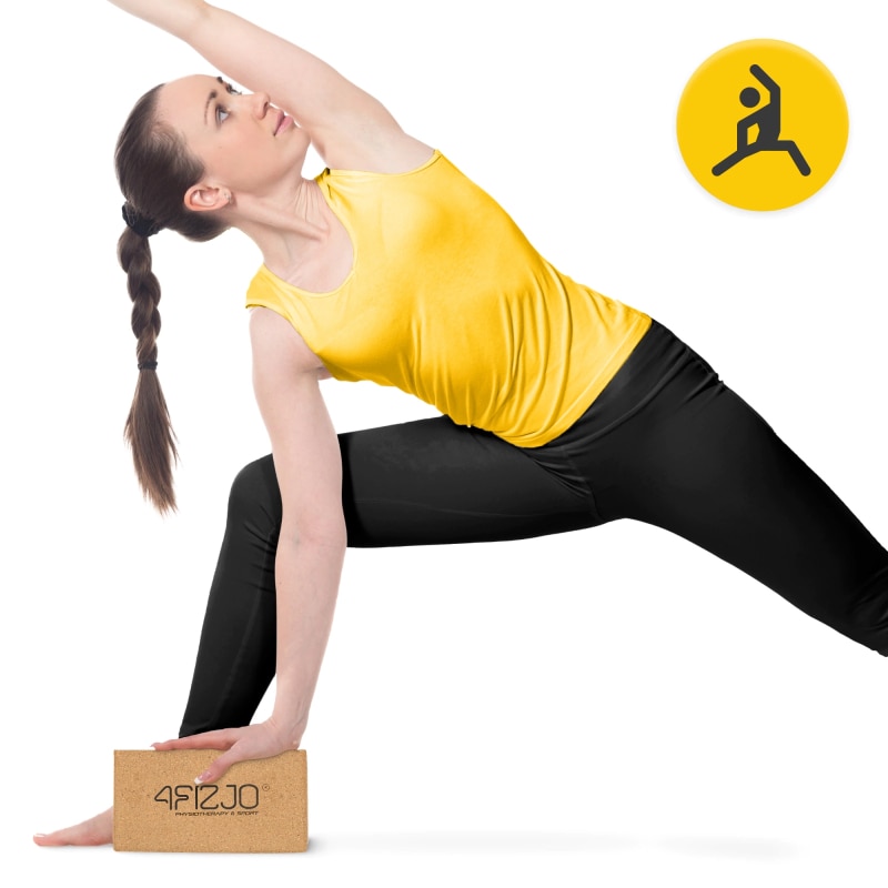 Caramida yoga, Cub de fitness, Bloc de yoga si Pilates, 4FIZJO, 22 x 14 ...
