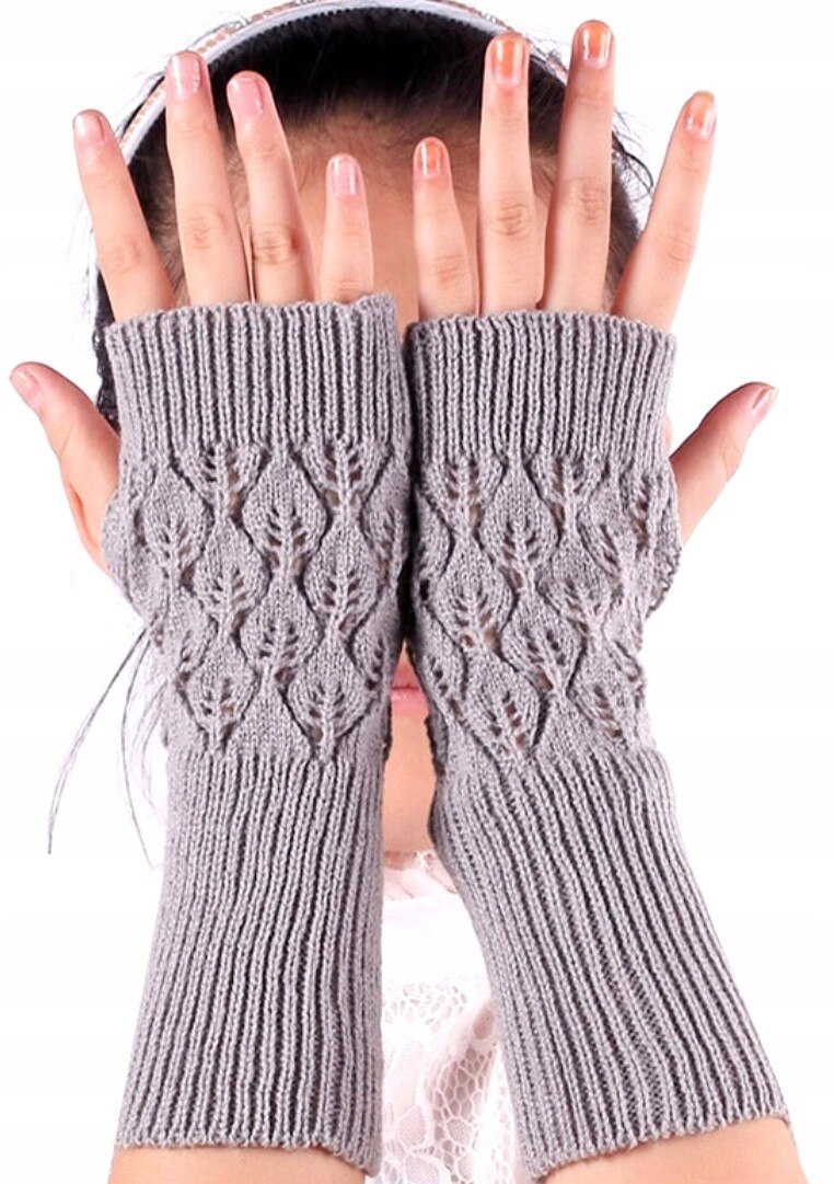 Manusi fara degete, Edibazzar, Acril, 20 cm, Gri - eMAG.ro