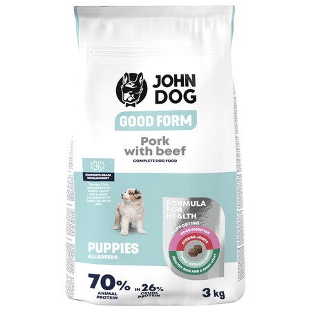Kutyaeledel, John Dog, 70% fehérje, 3 kg - eMAG.hu