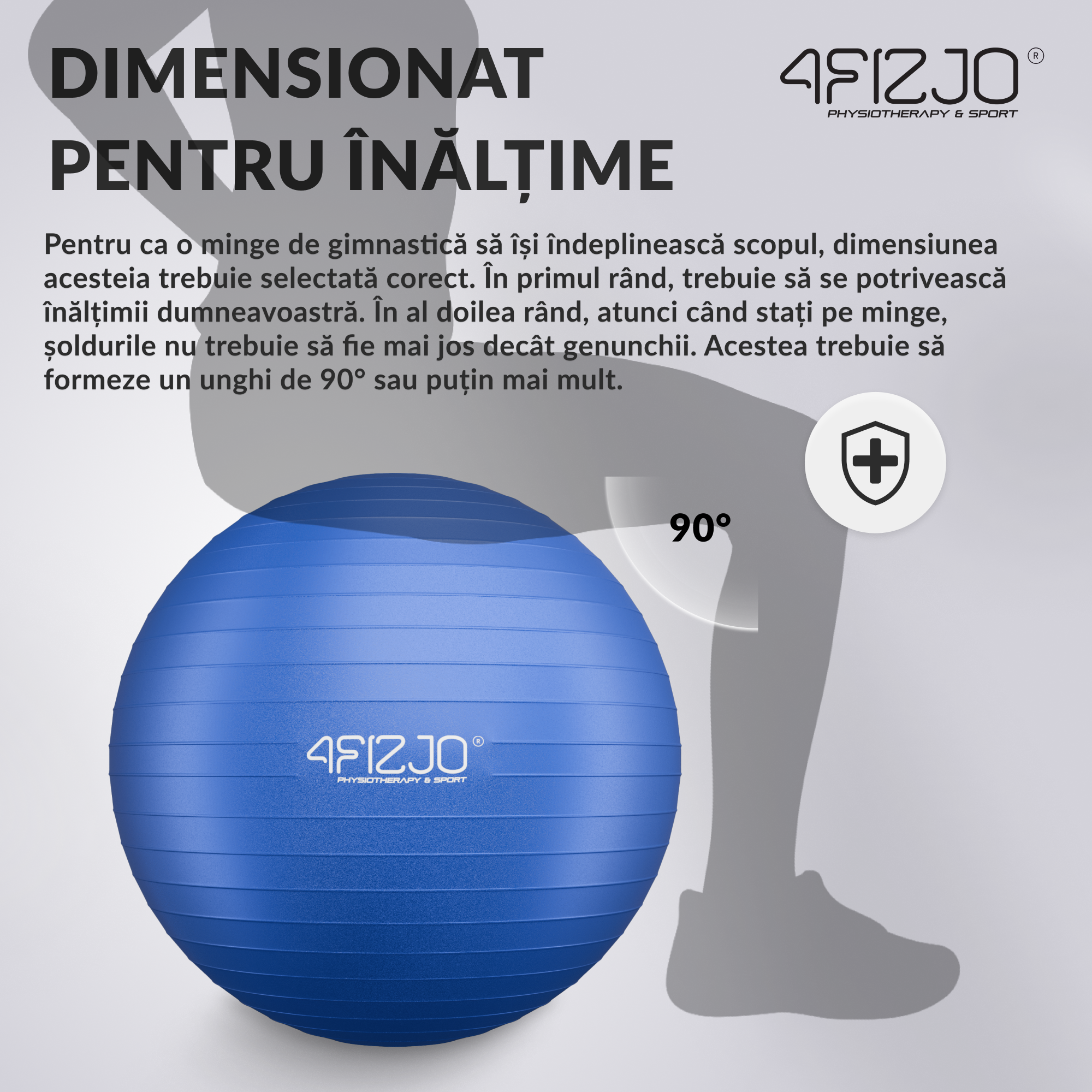 Minge gimnastica, exercitii fitness, cu sistem anti-burst, pompa ...