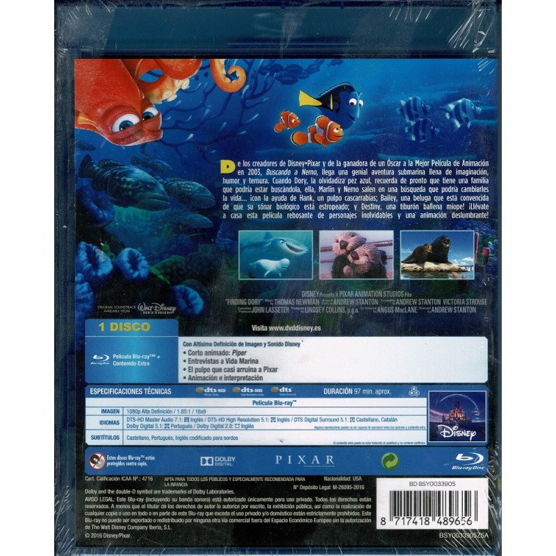 Film Blu-Ray, Buscando a Dory, Disney Pixar - eMAG.ro