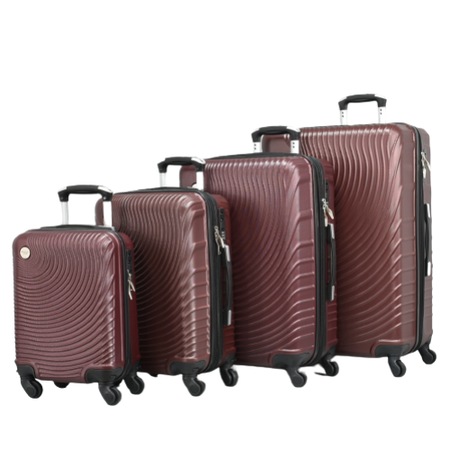 Set valize, Perfect line, ABS, 74/30/47 cm, Extender, Visiniu - eMAG.ro