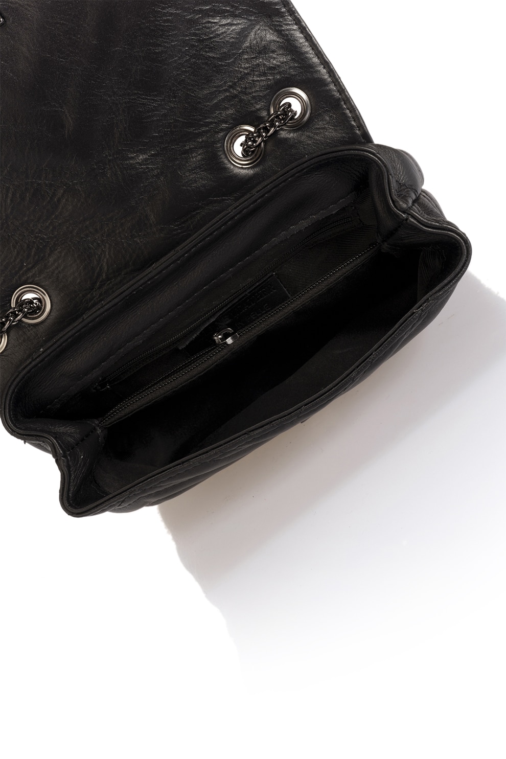 Massimo Castelli, Geanta crossbody de piele cu bareta de lant ...