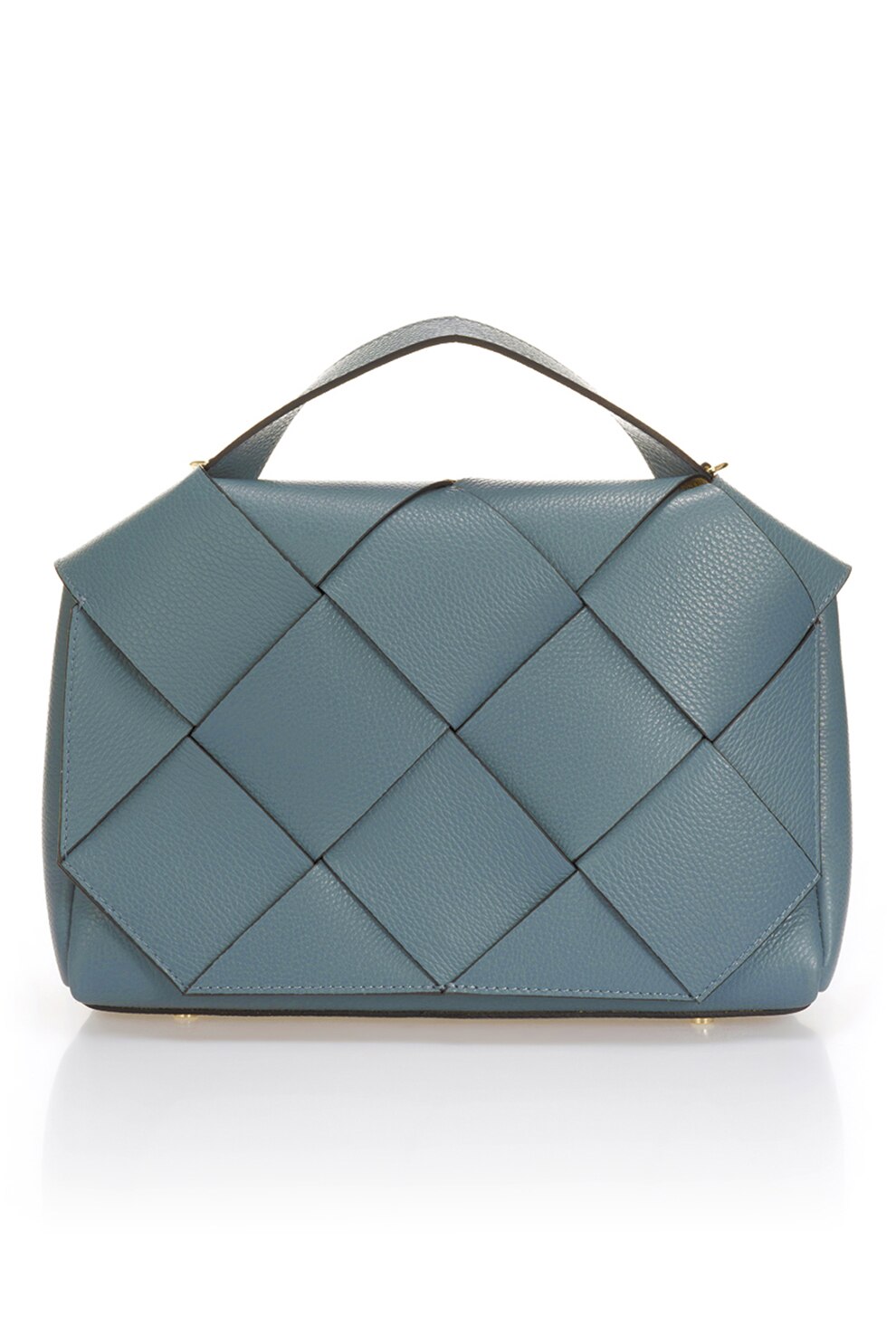 Massimo Castelli, Geanta din piele cu maner si clapa, Albastru mineral - eMAG.ro