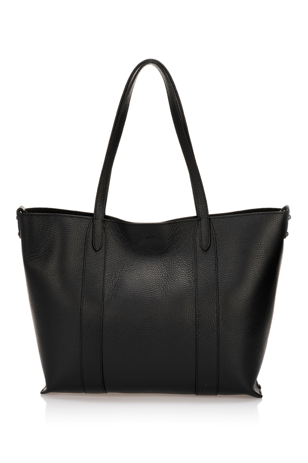 Massimo Castelli, Geanta shopper din piele, Negru - eMAG.ro