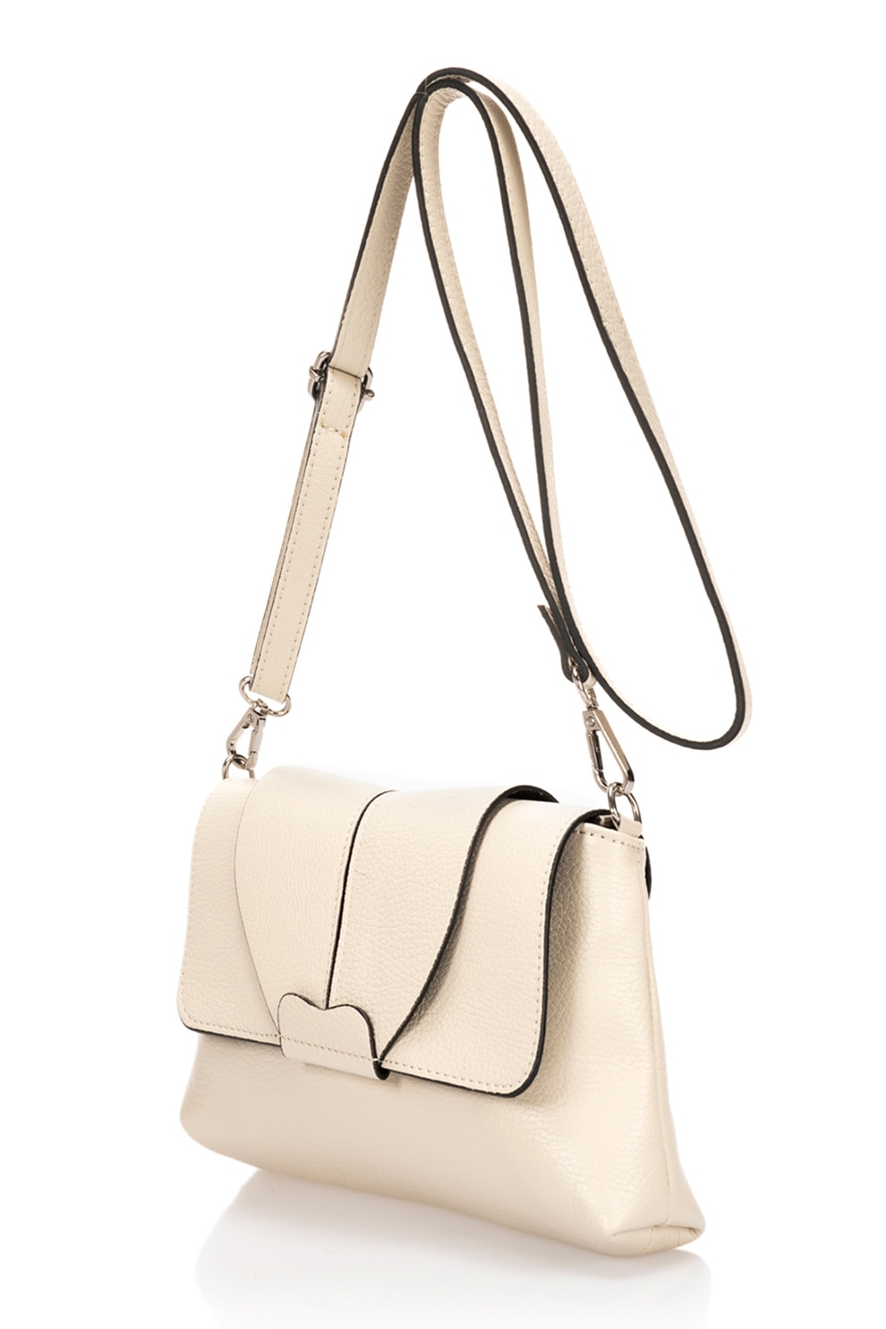 Massimo Castelli, Geanta crossbody din piele, Crem - eMAG.ro