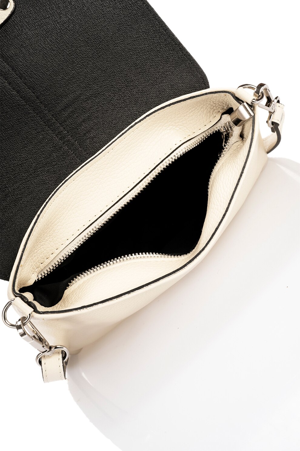 Massimo Castelli, Geanta crossbody din piele, Crem - eMAG.ro