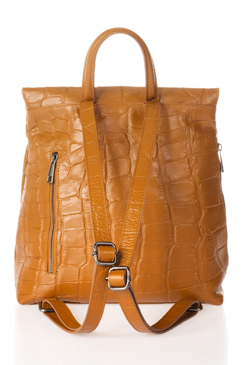 Massimo Castelli, Rucsac din piele cu aspect de piele de crocodil ...