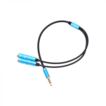 Cablu splitter audio Jack 3.5mm tata la Jack 3.5mm mama casti ...