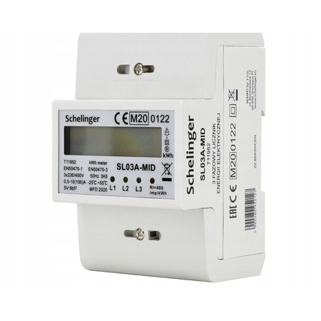 Contor electric digital trifazic Schelinger, Bemko, Alb - eMAG.ro