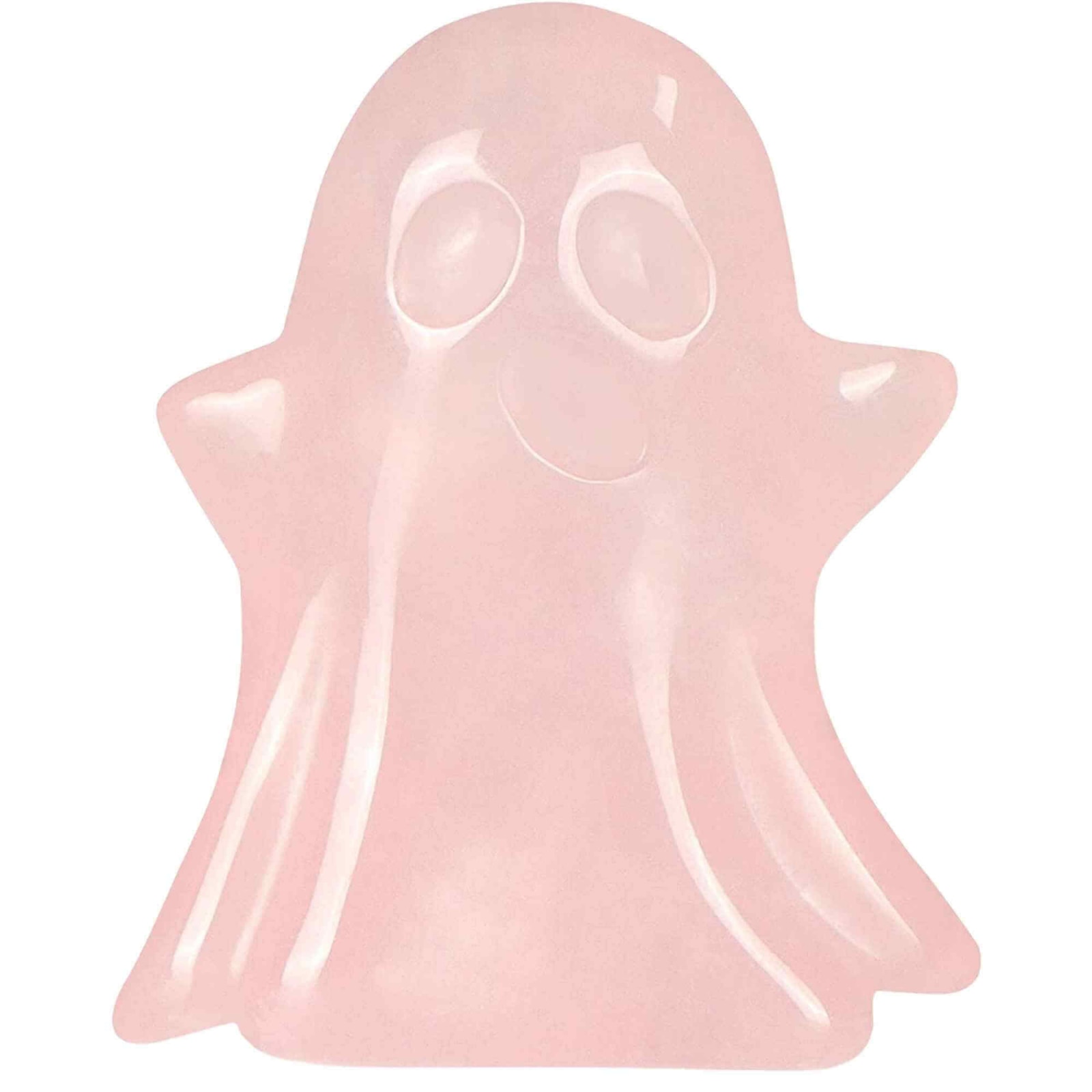 Figurina 3.5 cm in forma de fantoma din piatra semipretioasa Cuart Roz ...