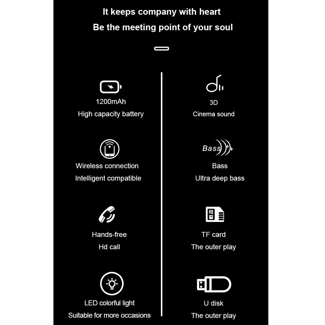 Boxa Portabila Wireless Kisonli, Model 2023, Bluetooth 5.0, MicroSD ...