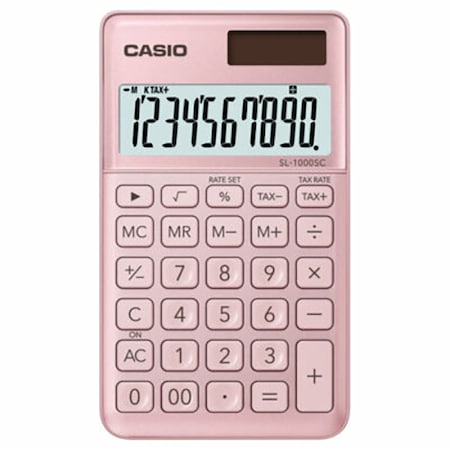 Calculator de buzunar, Casio, SL 1000 SC PK, Roz - eMAG.ro