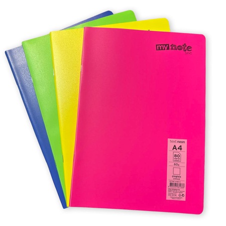 Caiete A4 set 12, 80 file velina, coperta plastic, 60g/mp, MY NOTE ...