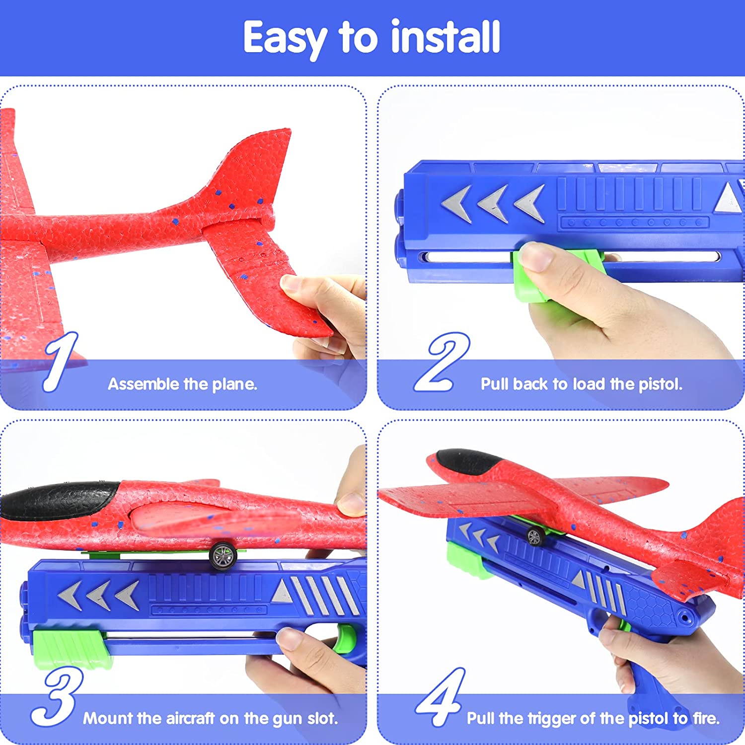 Jucarie pentru copii avion, planor de aruncare pentru joaca in aer ...