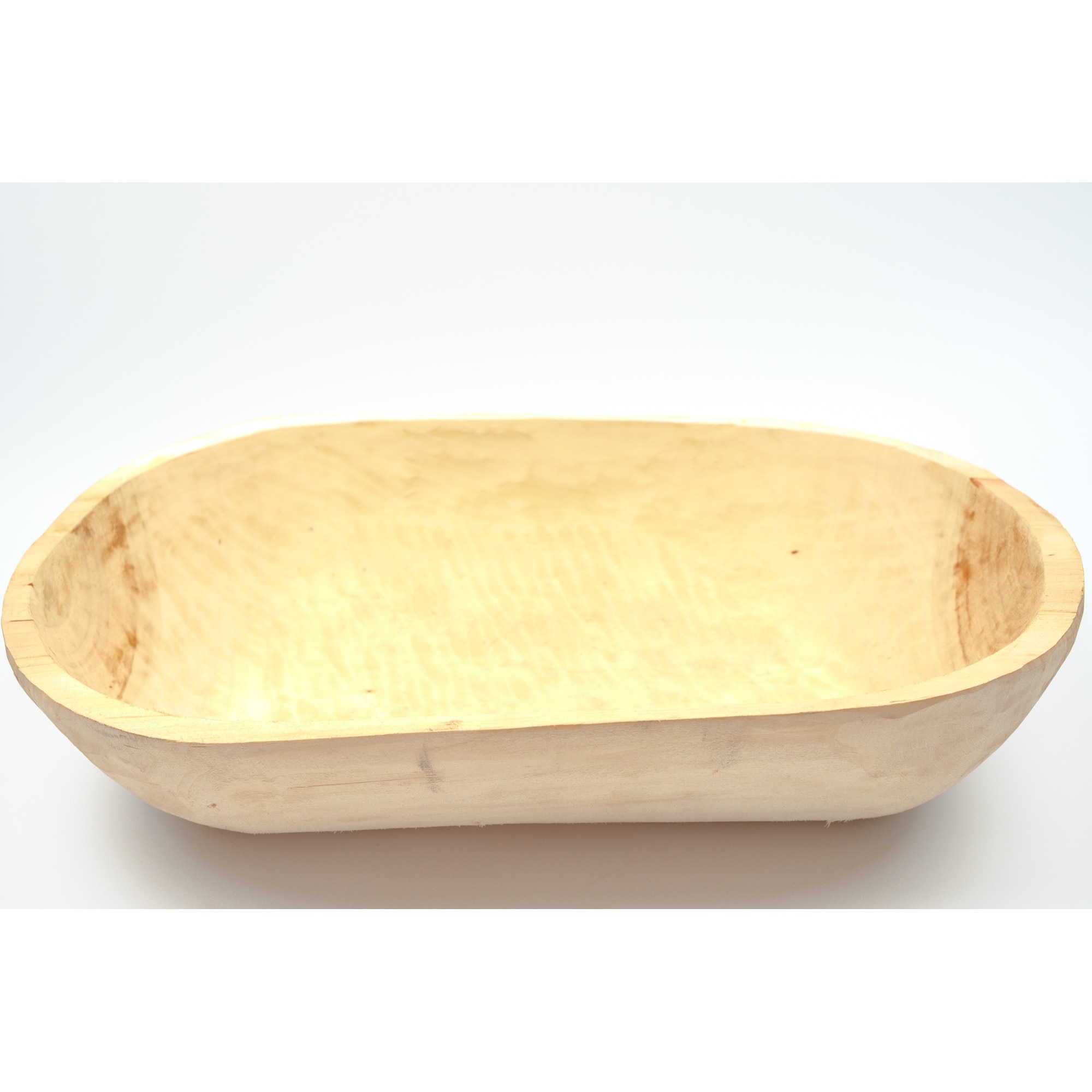 Vas oval din lemn masiv, 40 cm - eMAG.ro