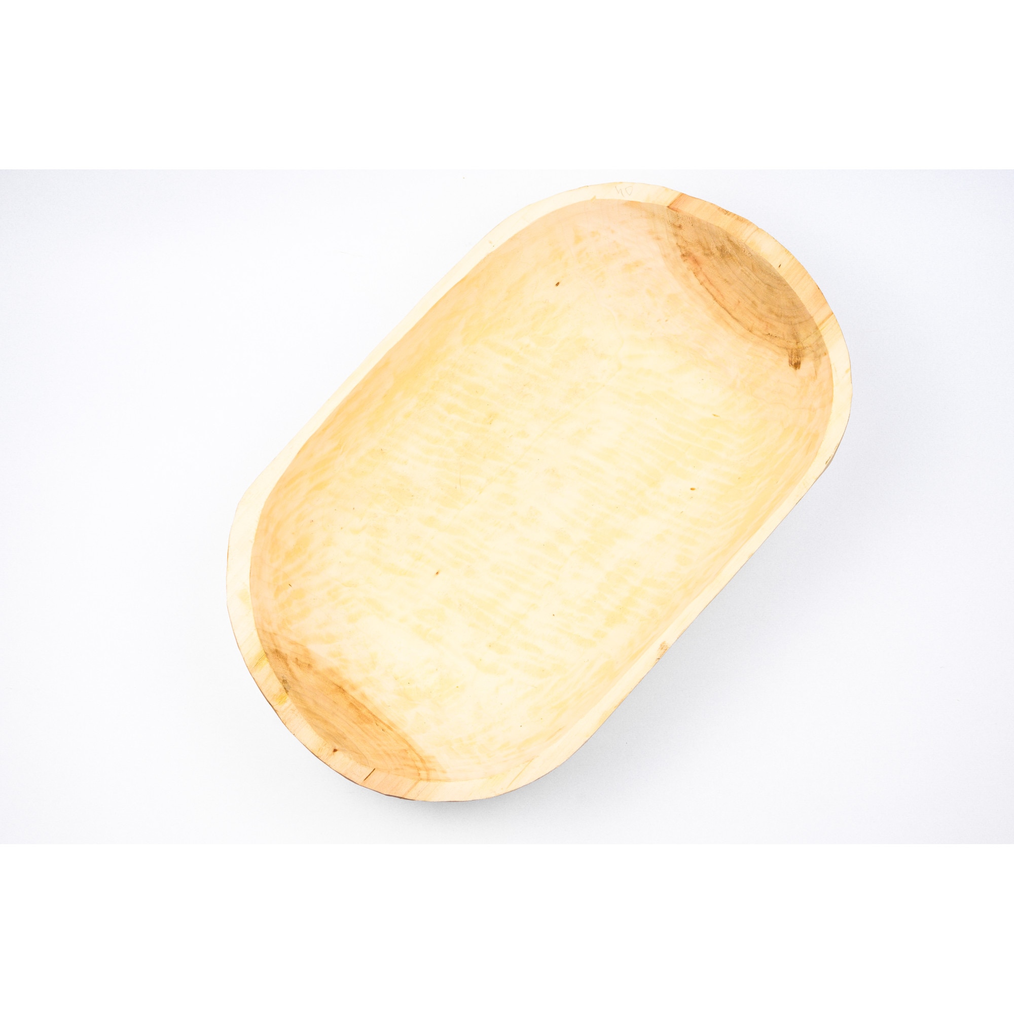 Vas oval din lemn masiv, 40 cm - eMAG.ro