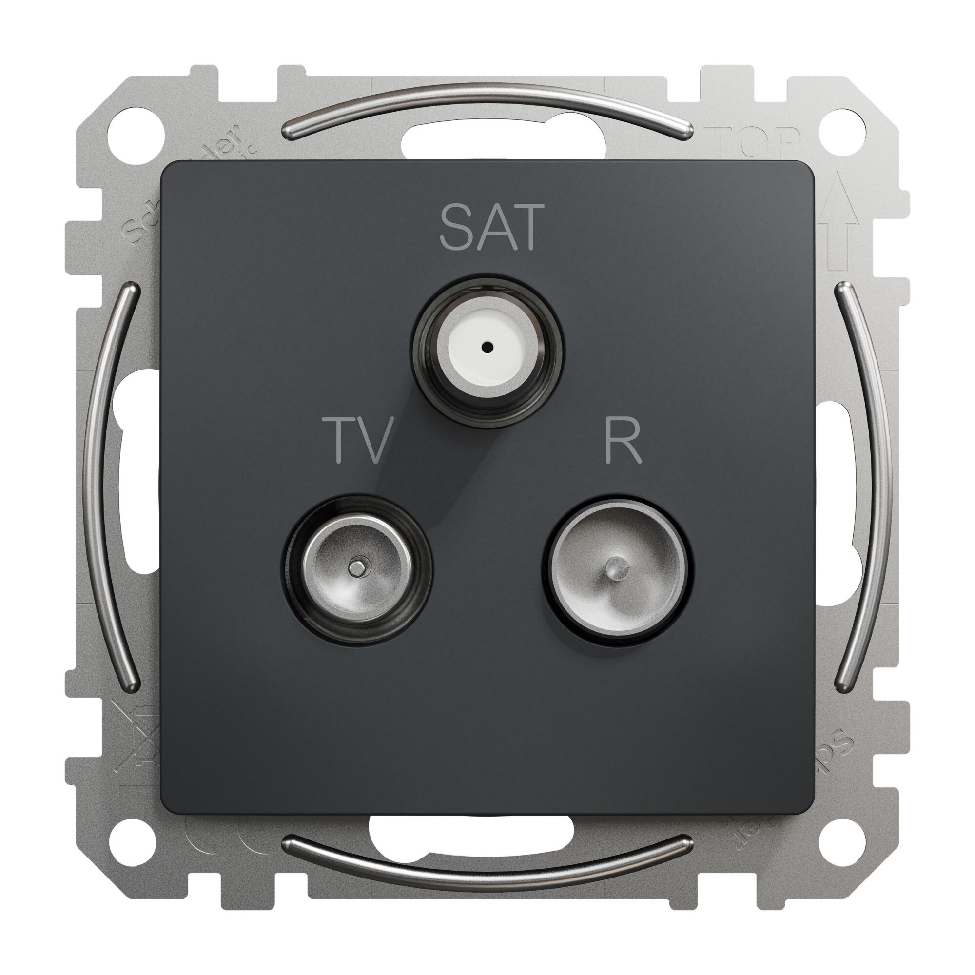 Priza R/TV/SAT, Schneider Electric, Plastic, 4dB, Negru - eMAG.ro