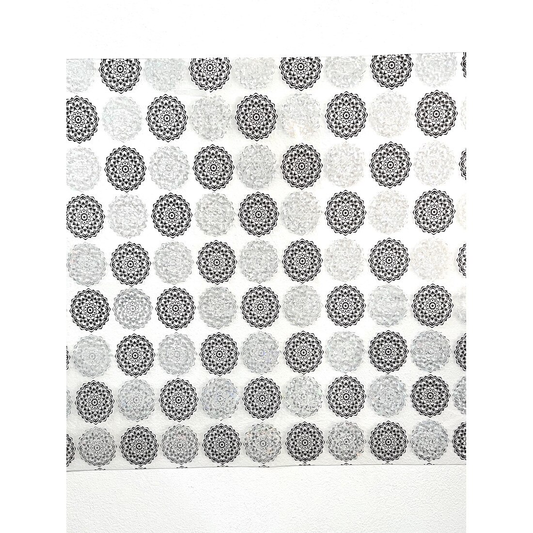 Fata de masa transparenta silicon, cu model cercuri, 80 x 80 cm - eMAG.ro