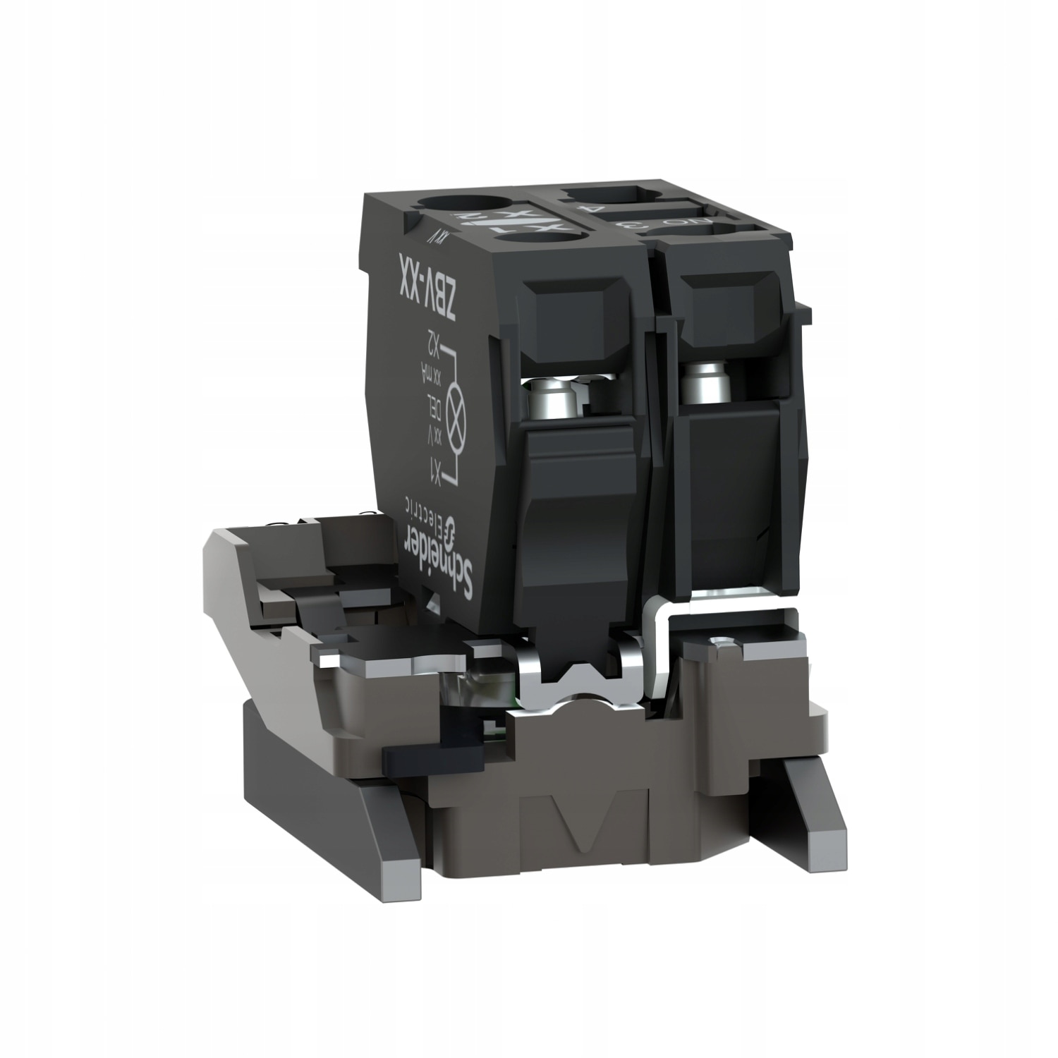 Corp buton LED, Schneider Electric Harmony XB4, Metal, 24V, Negru - eMAG.ro