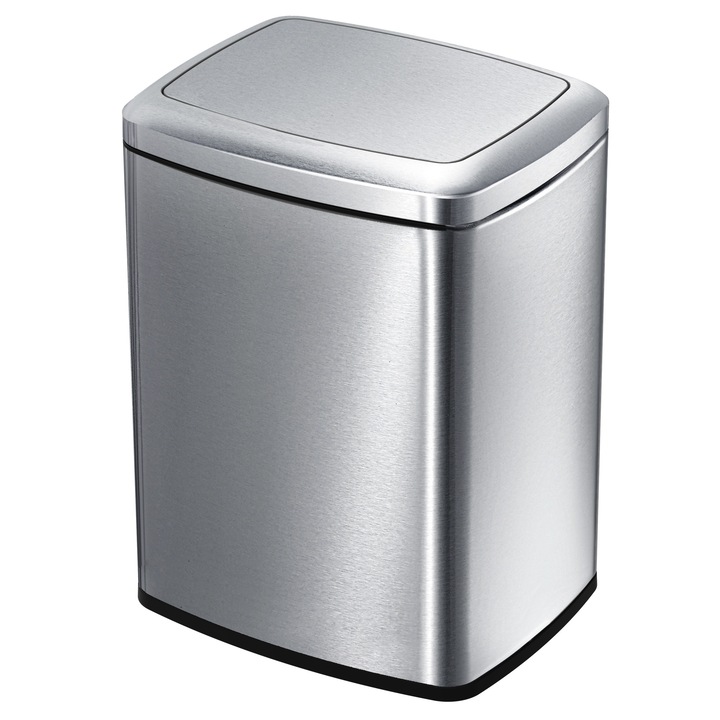 Кошче за боклук с капак Матово сребрист Prh Sf12sm F03 2023 12л Emag Bg