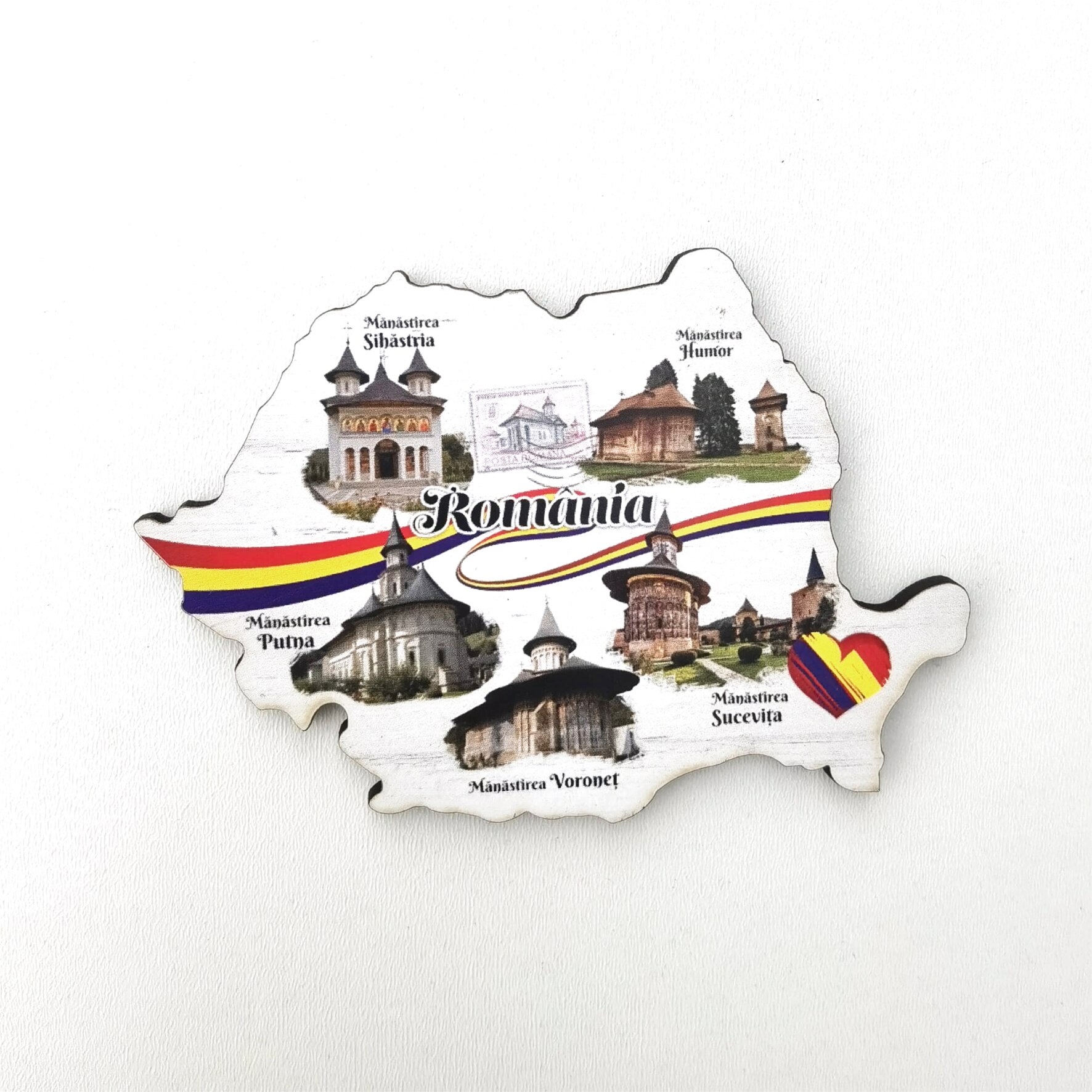 Magnet de frigider Manastiri din Romania, Inedit Print, SVR10, 9,5x6,5 ...