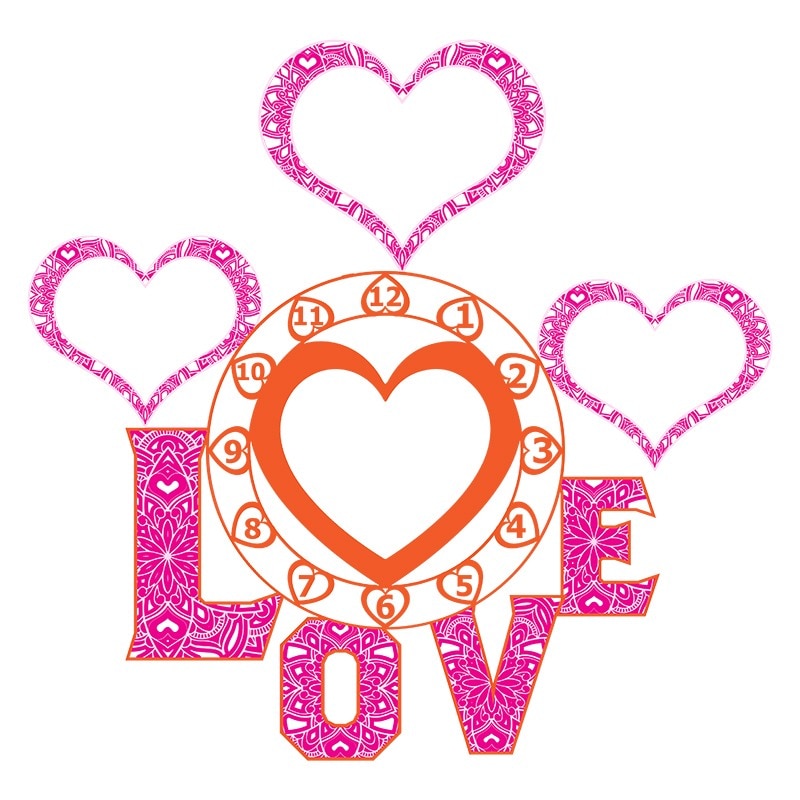 Sticker decorativ, Love, Roz, 60 cm, 7084ST - eMAG.ro