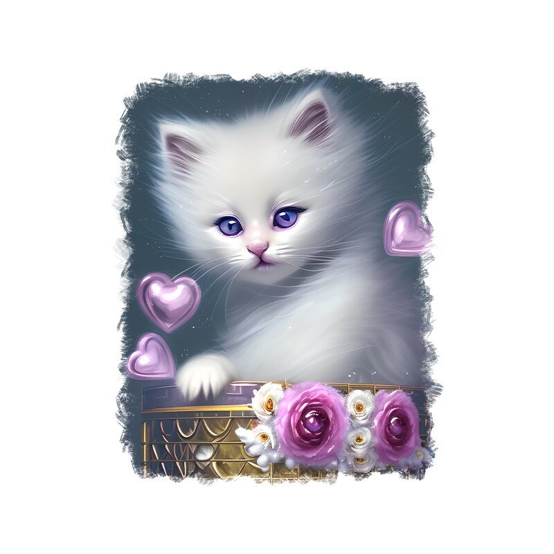 Sticker decorativ, Pisica, Roz, 70 cm, 6785ST - eMAG.ro