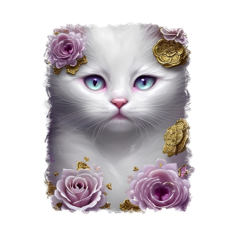 Sticker decorativ, Pisica, Roz, 70 cm, 6787ST - eMAG.ro