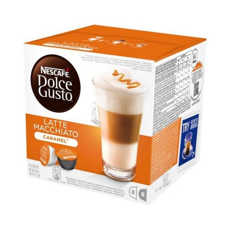Capsule de cafea, Nescafe Dolce Gusto, Latte Macchiato Caramel, 16 ...