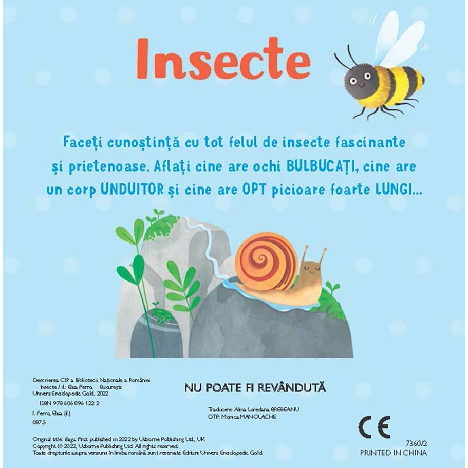 Primul meu puzzle cu carte, Insecte, Usborne Books - eMAG.ro
