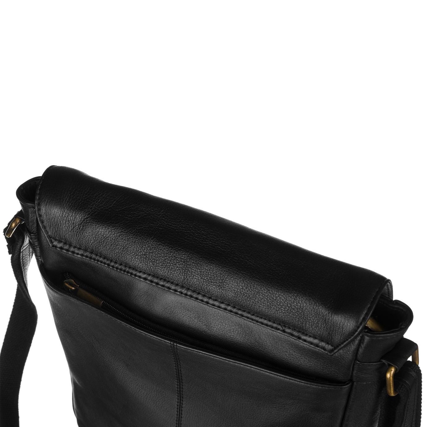 Geanta pentru barbati, piele naturala, negru, Peterson, 32 x 29 x 9 cm ...