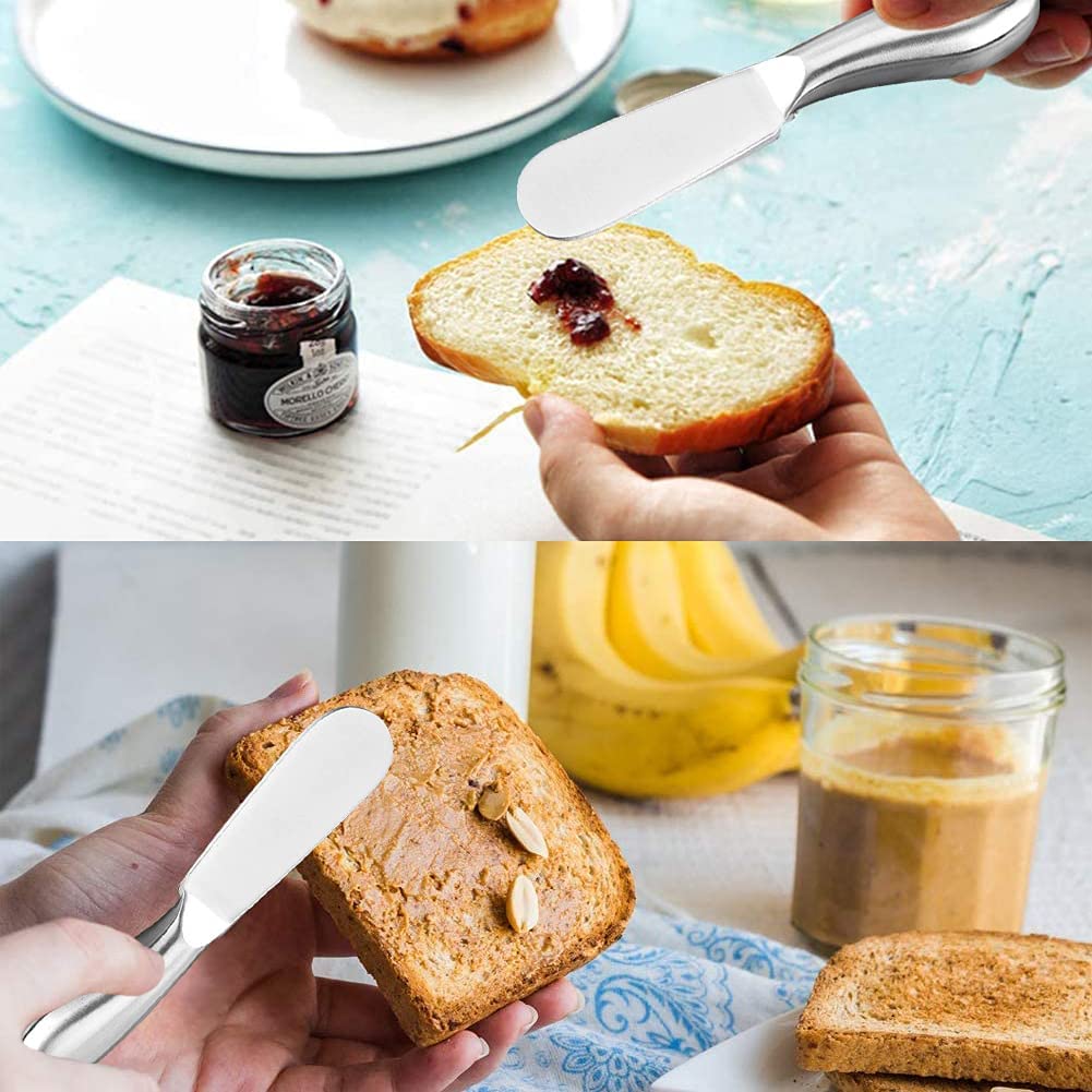 Set 2 cutite pentru unt/branza, Otel inoxidabil, Maner ergonomic - eMAG.ro