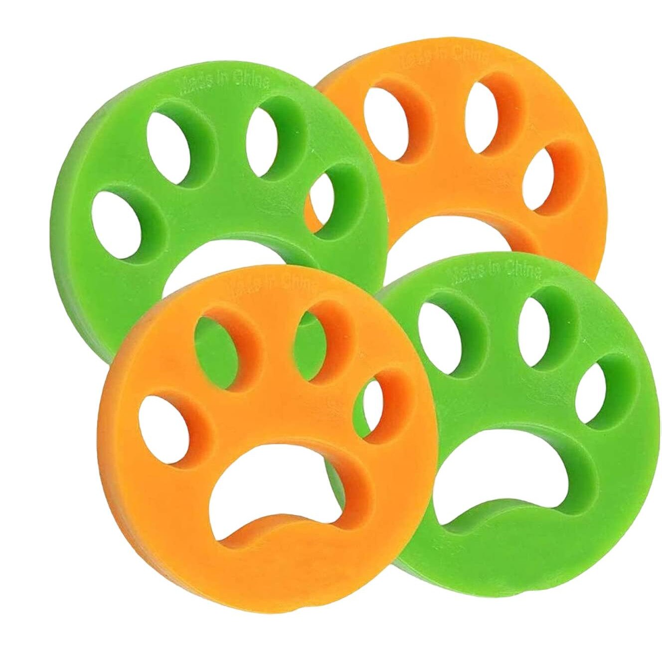 Set 4 perii curatare par animale, Silicon, Verde/Portocaliu - eMAG.ro