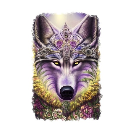 Sticker decorativ, Lup, Mov, 85 cm, 6921ST - eMAG.ro