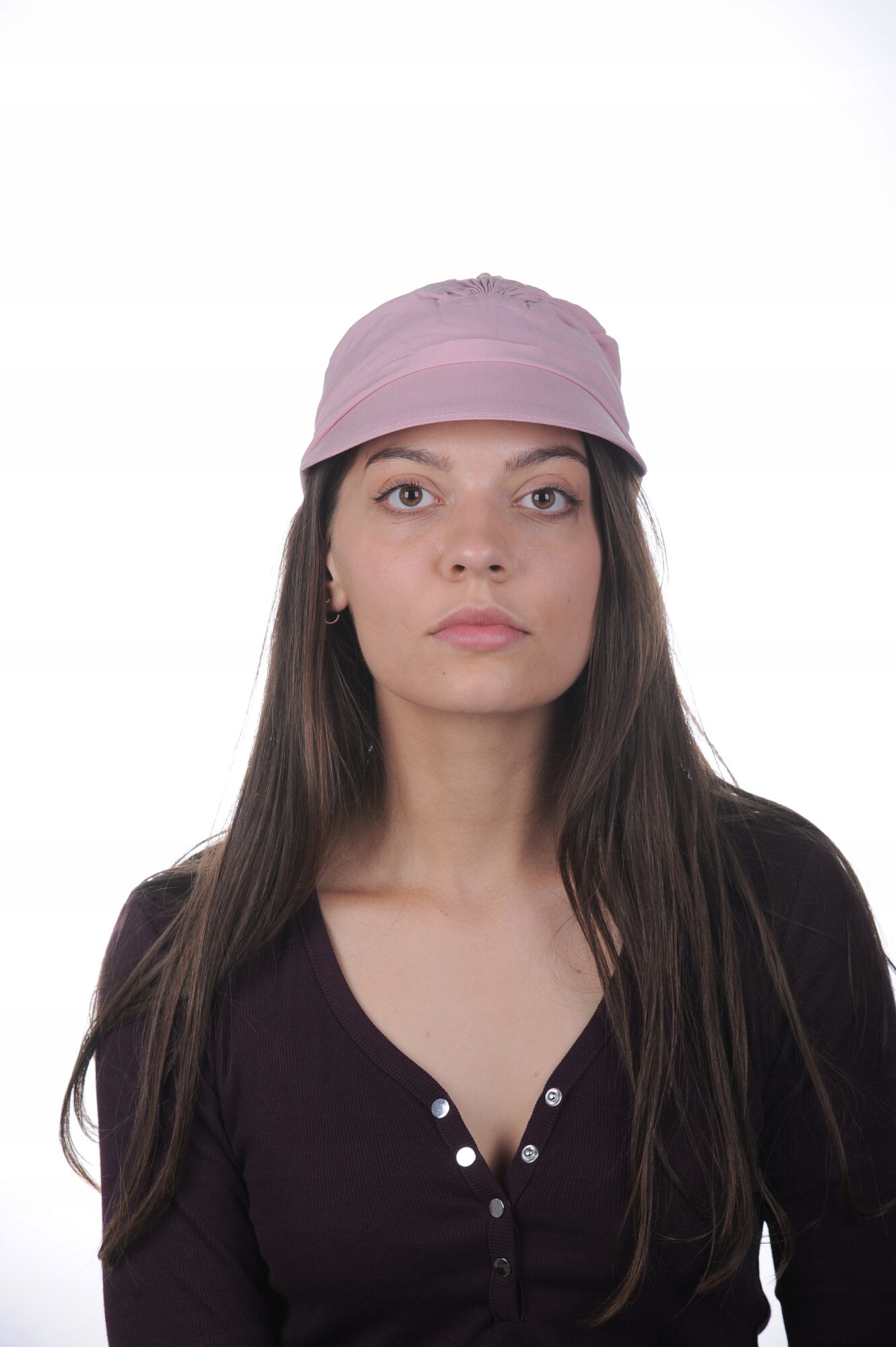 Sapca dama, Eva Design, Viscoza, Roz, 54-60 cm - eMAG.ro